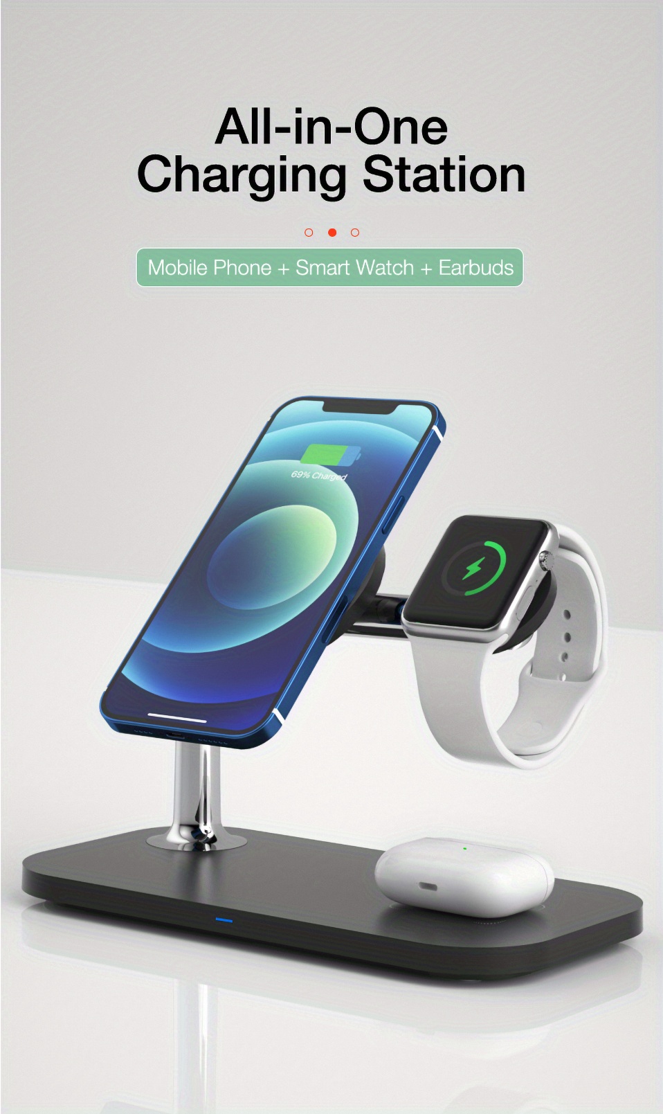 Ojd 1 Magnetic Wireless Charging Station Fast Charger Iphone - Temu ...