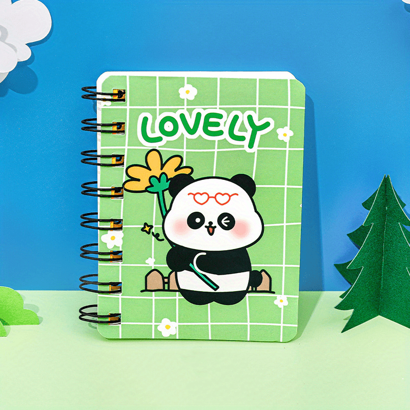 Cartoon Panda Coil Notebook Cute Mini Pocket - Temu Ireland
