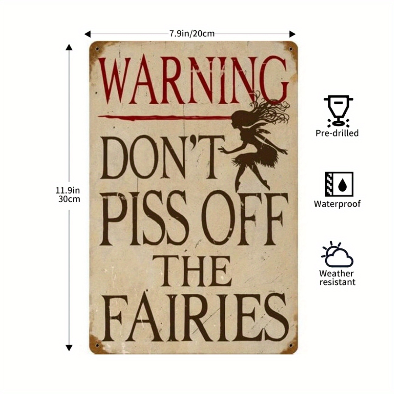 Vintage Fairies Metal Sign Rustic Vintage Kitchen Home - Temu