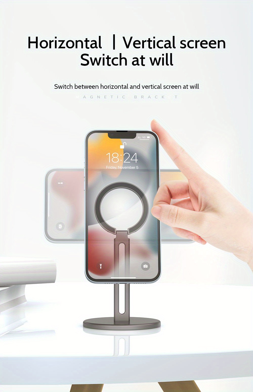 Magnetic Magsafe Mobile Phone Bracket Iphone12 13 14 Zinc - Temu New ...