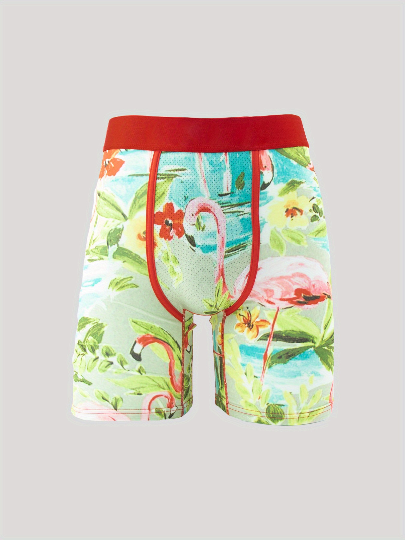 Men's Graphic Long Boxer Briefs Shorts Mesh Breathable Comfy - Temu ...