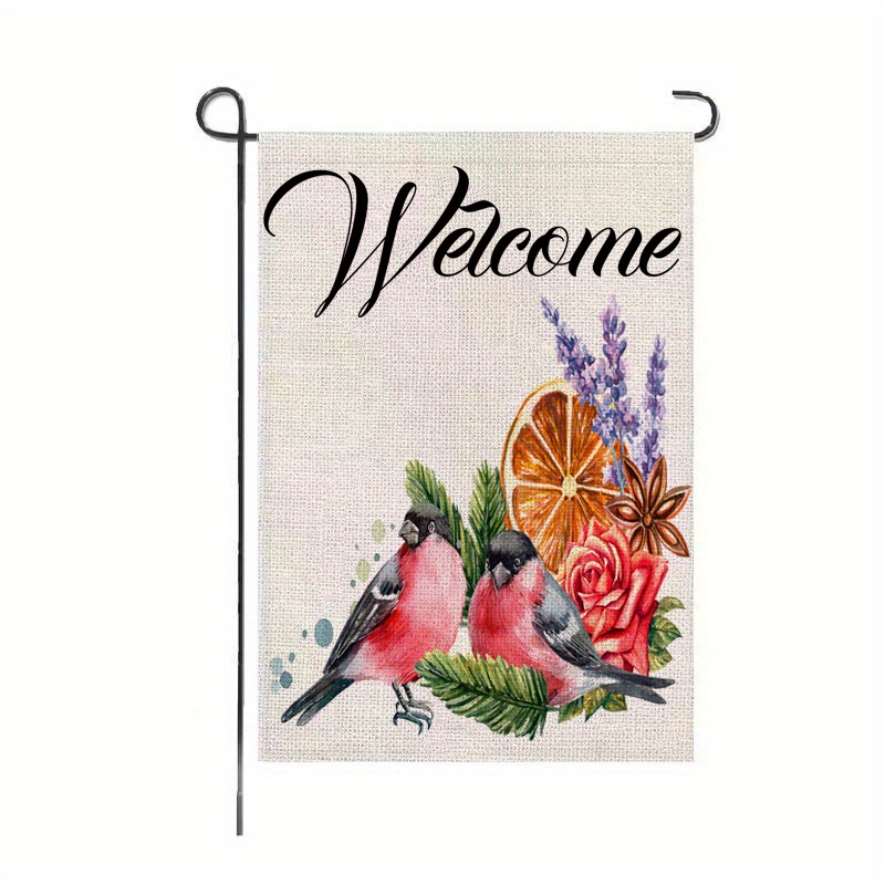 Welcome Garden Flag Floral Bird Flag Double Sided Seasonal - Temu New ...