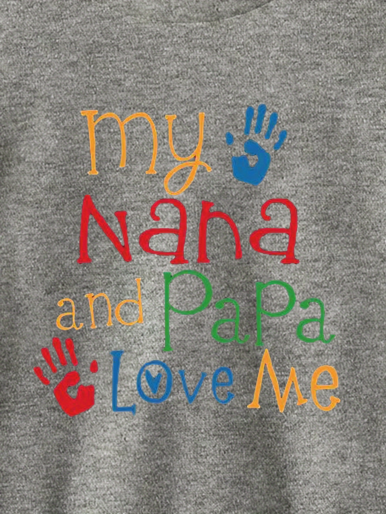 Nana Papa Love Letter Print Boys Casual Creative Pullover - Temu New ...