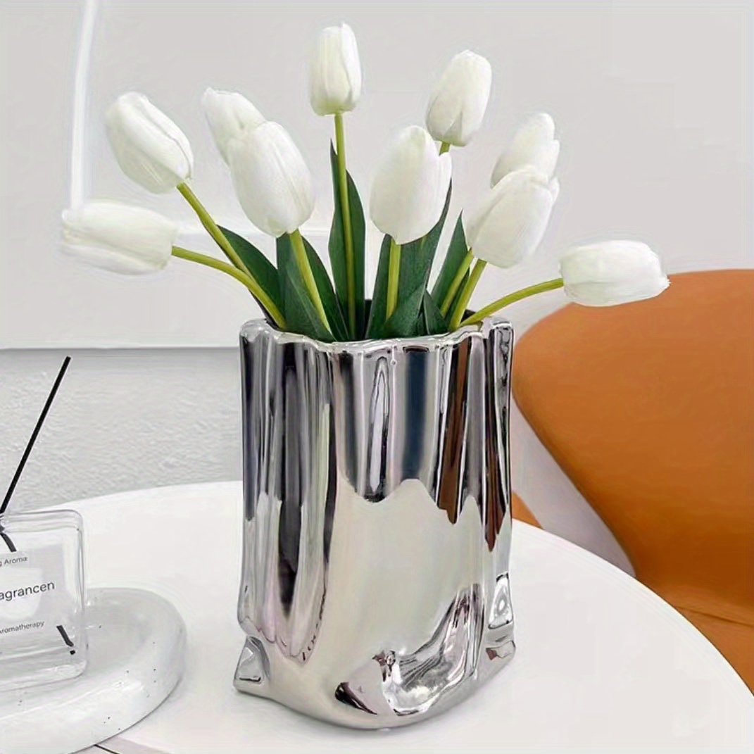 Ceramic Vase Flower Vase Minimalist - Temu