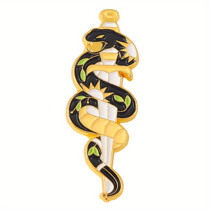 Animal Alloy Brooch Cartoon Flower Snake Shape Enamel Pins - Temu ...