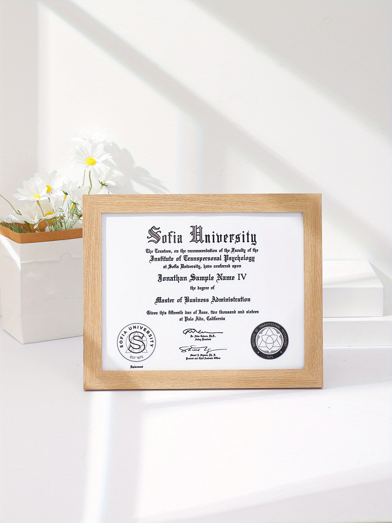 Log Color Photo Frame 8.5*11"certificate Document Frame - Temu