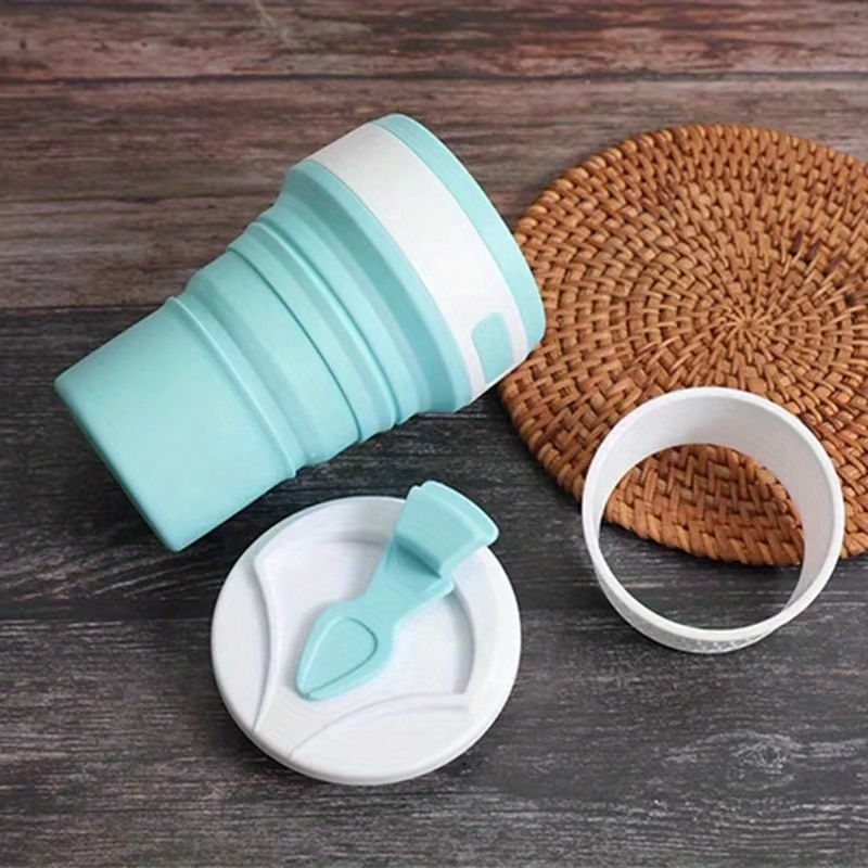 1pc silicone folding water cup outdoor camping travel portable reusable mini sports water bottle ...