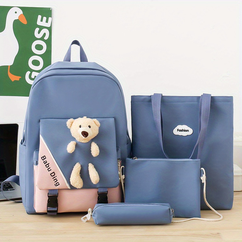 Multi compartment Backpack Set Crossbody Bag Handbag Pencil - Temu ...