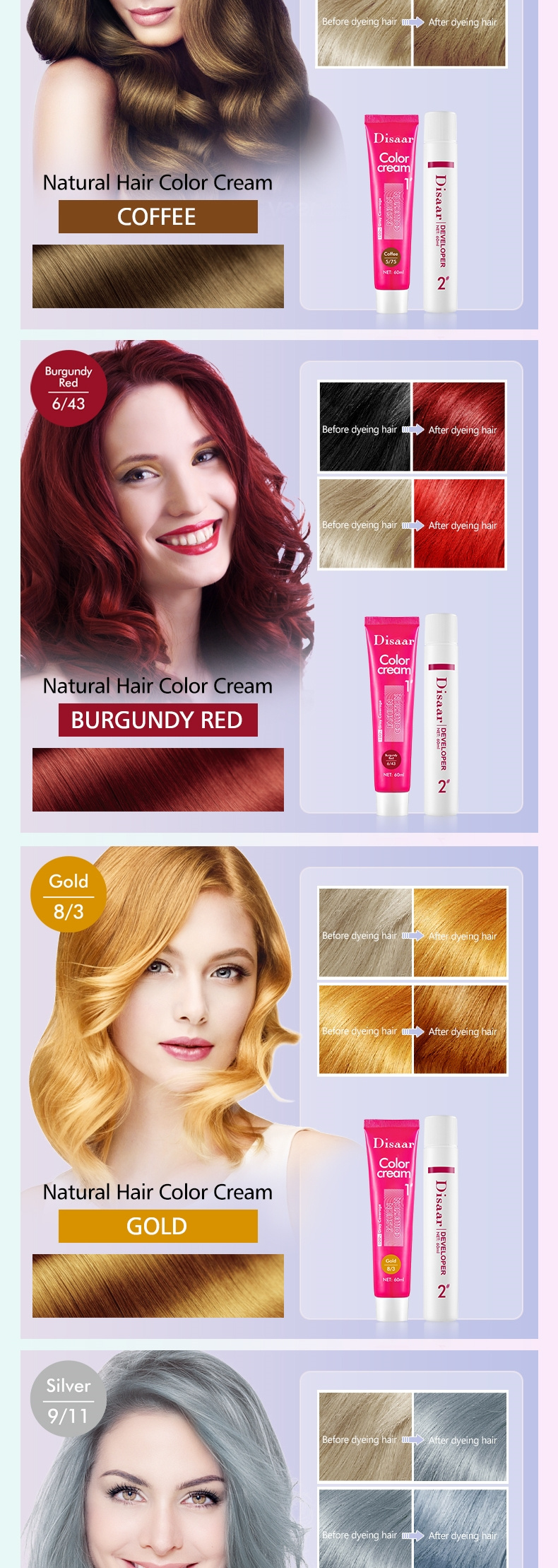 Hair Color Products Long Lasting Hair Color Cream Hair Dye - Temu Kuwait