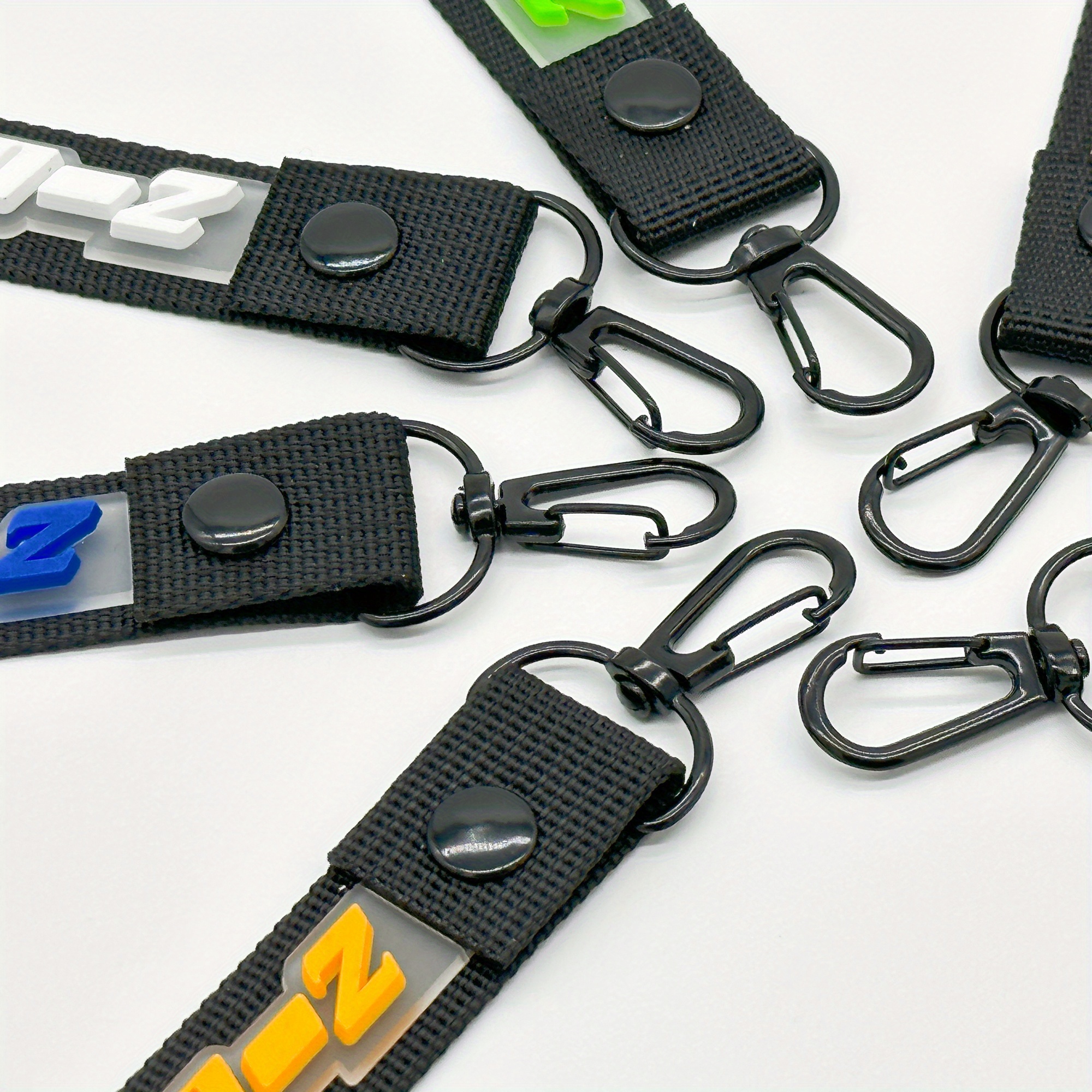 1pc silicone keychain for men metal lobster clasp key ring accessories ...