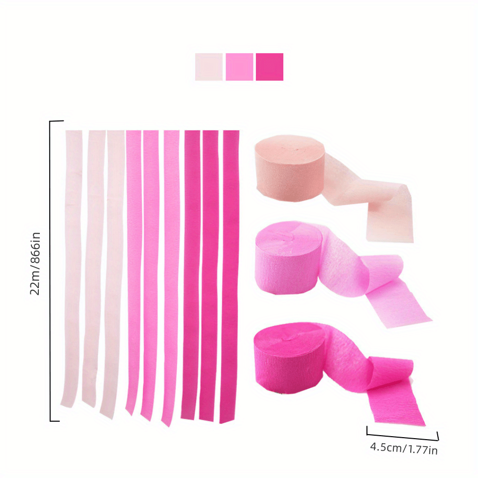 Crepe Paper 3 Color Streamer Party Streamers Birthday - Temu United Kingdom