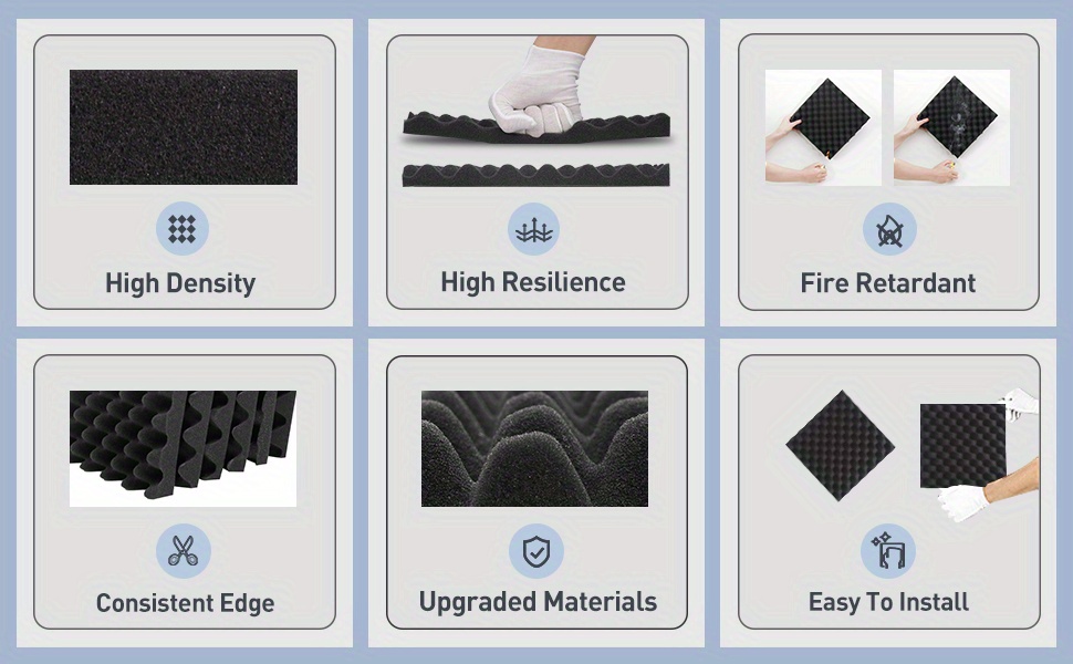 egg crate foam acoustic panels sound absorbing foam panels - {region_name}