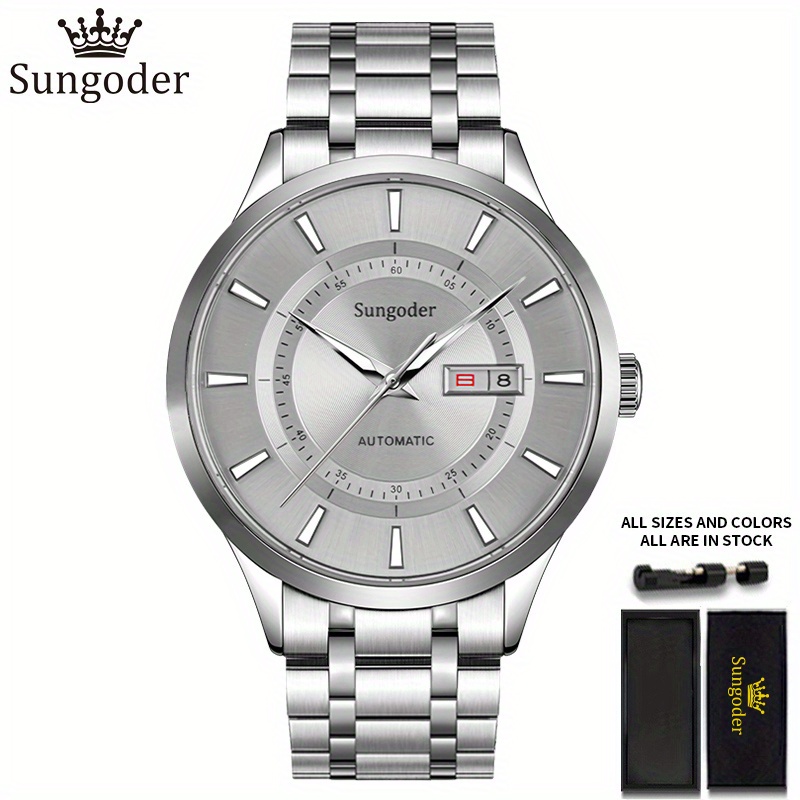 Sungoder Business Automatic Mechanical Watch For Men Trendy Waterproof ...