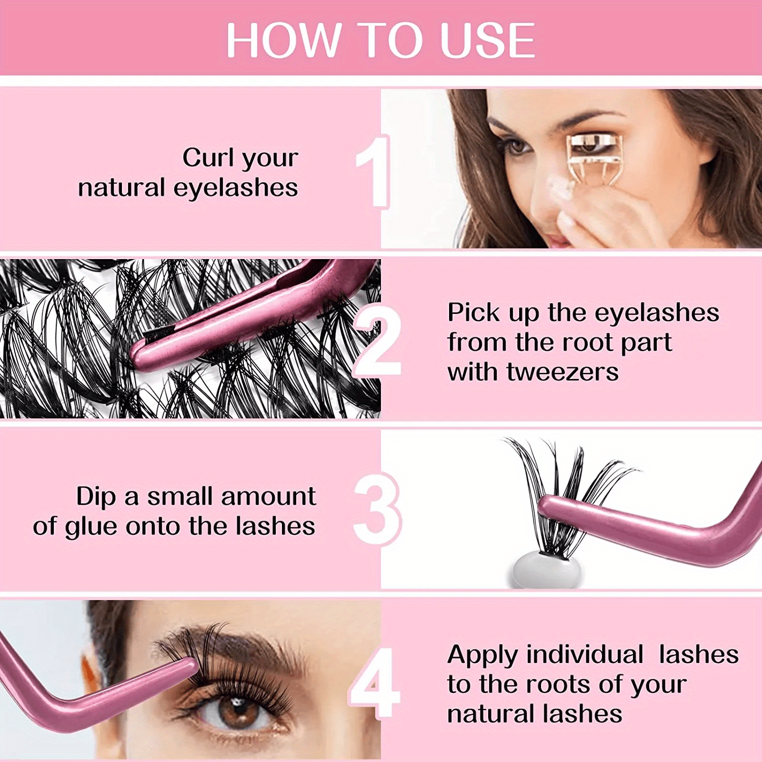 60 Clusters False Eyelashes 40d 3 Rows Eyelashes Extention - Temu Australia