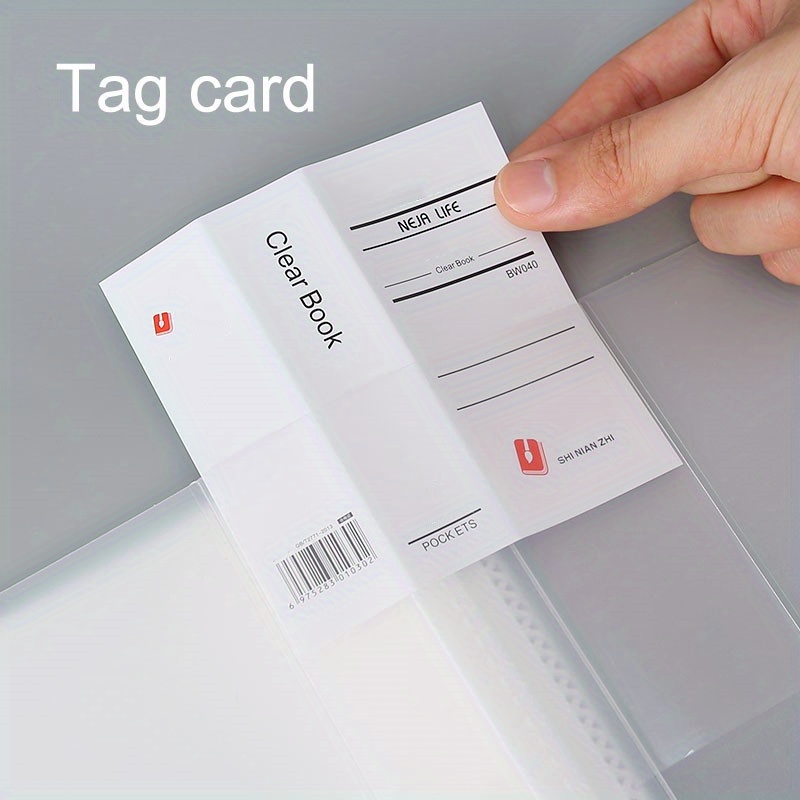 pink 80 pages binder plastic sleeve pocket display book - Temu Australia