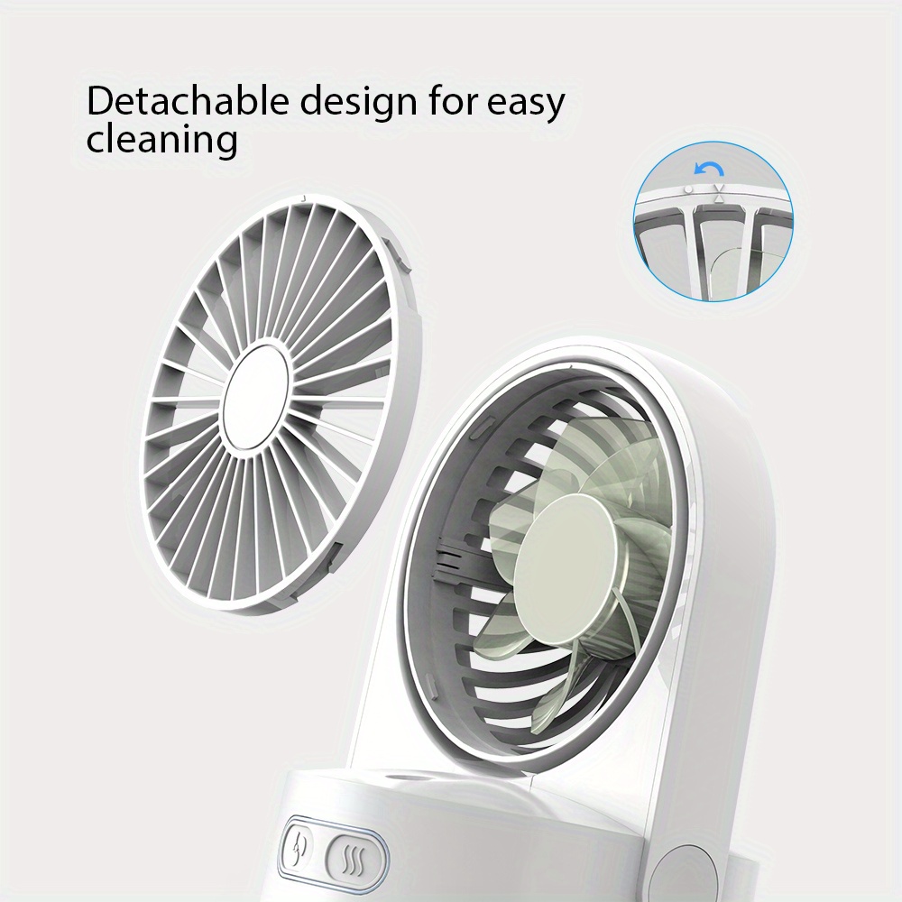 1 Usb Rechargeable Fan 2000mah Battery Add Ice - Temu United Kingdom