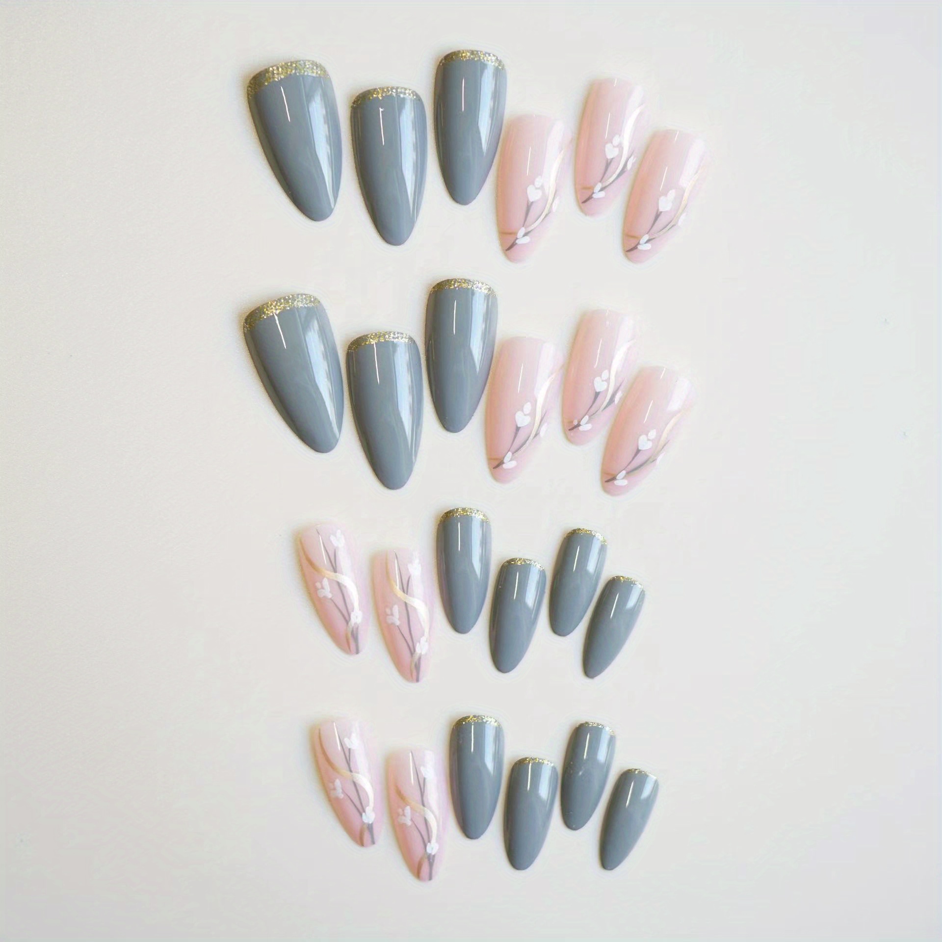 Gothic Nails Flower Exquisite Design - Temu Australia