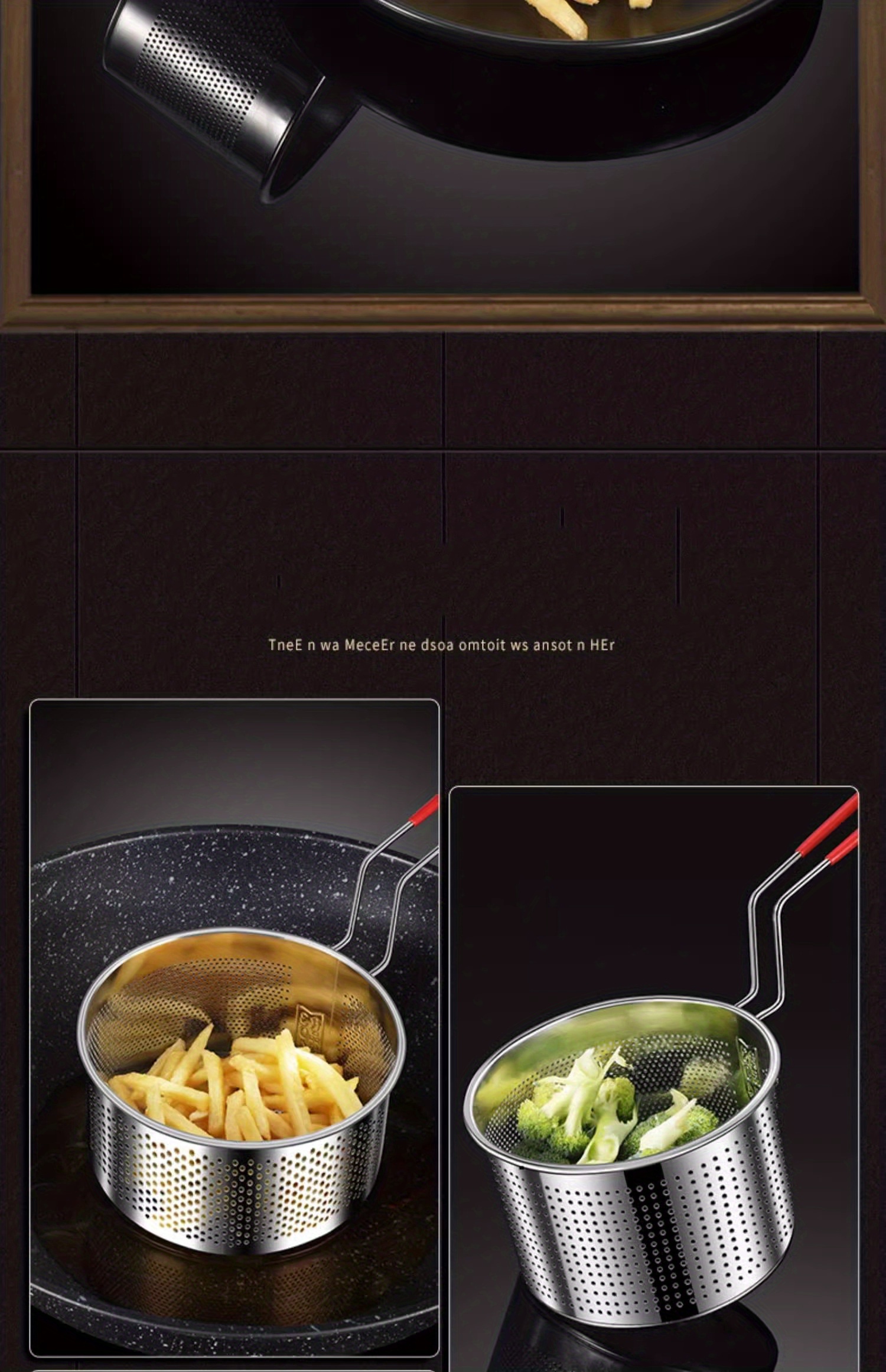 Thickened 304 Stainless Steel Frying Pan Frying Basket - Temu