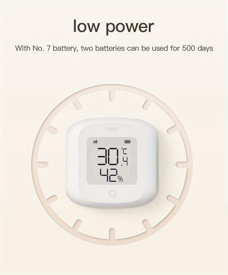Zigbee Wifi 실내 습도계 App 원격 모니터가 장착 된 스마트 온도 습도 센서 Var Smart Temu