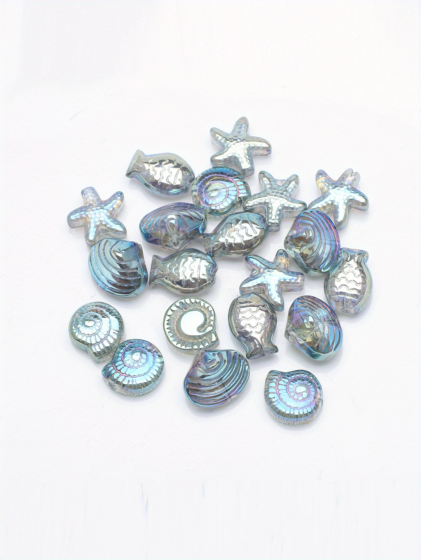 small fish snail shell colorful mixed style pendant - Temu Denmark