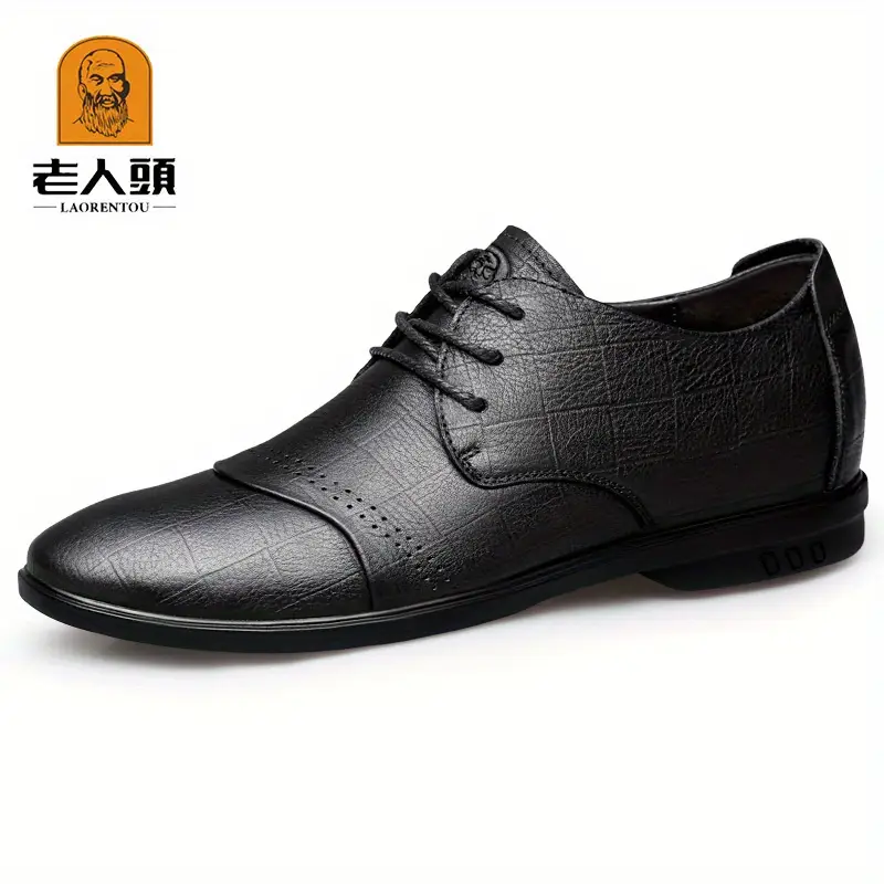 Mens Derby Shoes Lace Up Front Dress Shoes For Men Office Business