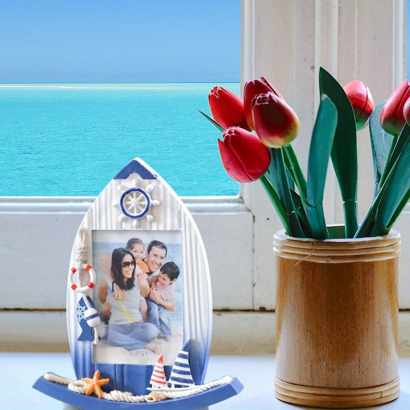 Picture Frame Wooden Photo Frame Nautical Boat Beach Style - Temu Ireland
