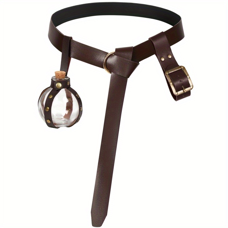 Halloween Black Cork Medicine Bottle Belt Witch Wizard Black - Temu New ...