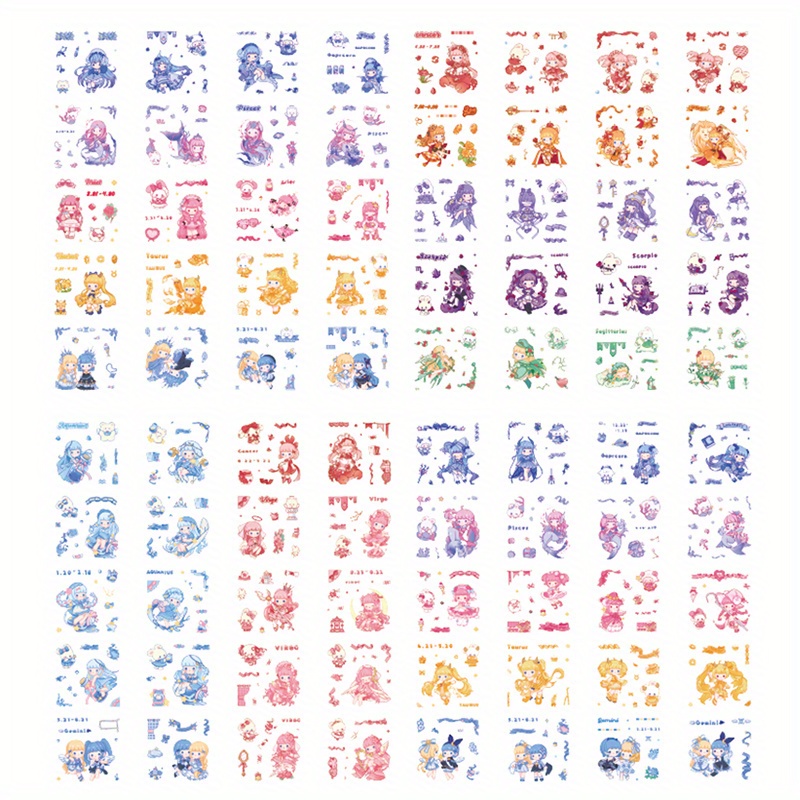 Cute Cartoon Dressing Stickers Diary Character Decoration - Temu United ...