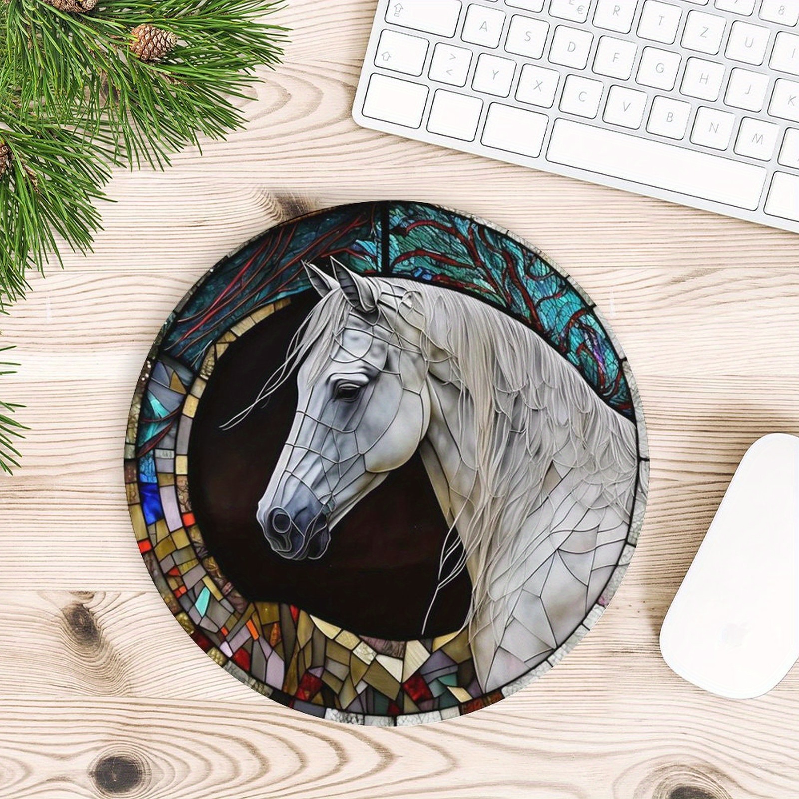 Gaming Mouse Pad Cool Design Women Girls Round Mousepad Non - Temu ...