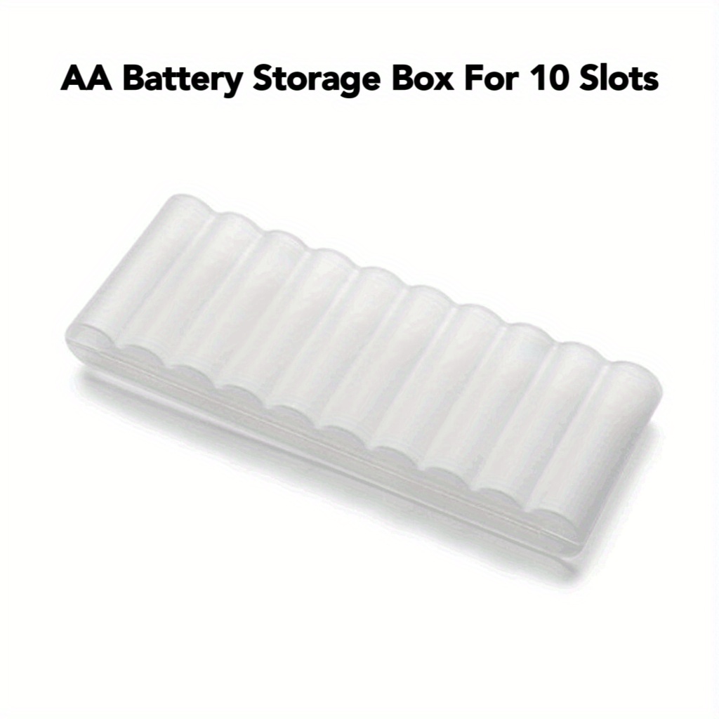 10 Slots Transparent Plastic Battery Storage Box - Temu Australia
