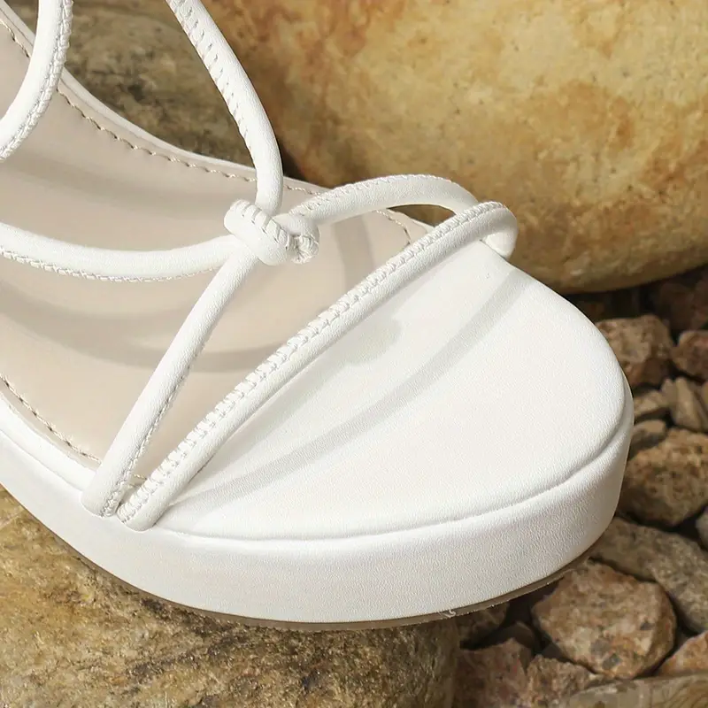 Womens Strappy Wedge Sandals Open Toe Cross Strap Lace Temu Australia