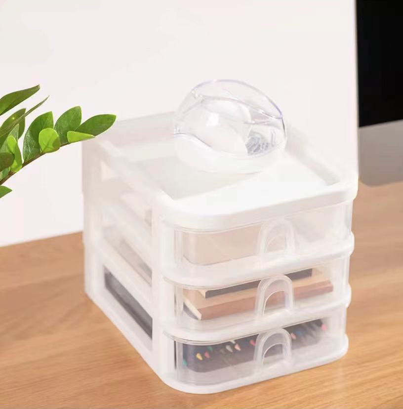 デスクトップ引き出し収納ボックス多層透明ジュエリーの破片小札プラスチック Temu Japan