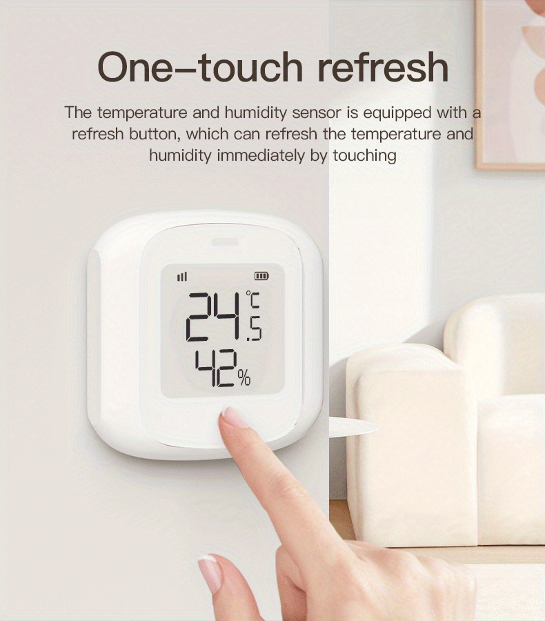 Zigbee Wifi 실내 습도계 App 원격 모니터가 장착 된 스마트 온도 습도 센서 Var Smart Temu