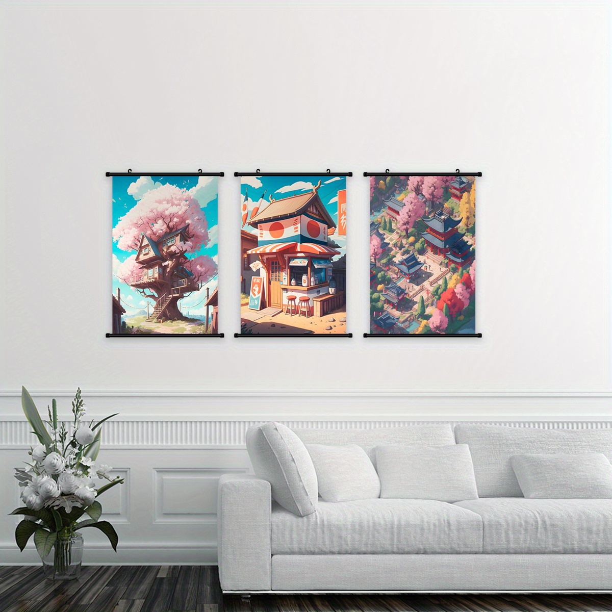 Canvas Anime Landscape Pictures Modern Painting Print - Temu Canada