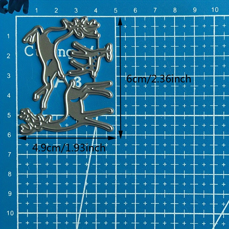 크리스마스 다이 컷 세트 1 팩 메탈 커팅 다이 산타클로스 순록 나무 Diy 스크랩북 카드 만들기 엠보싱 공 Temu