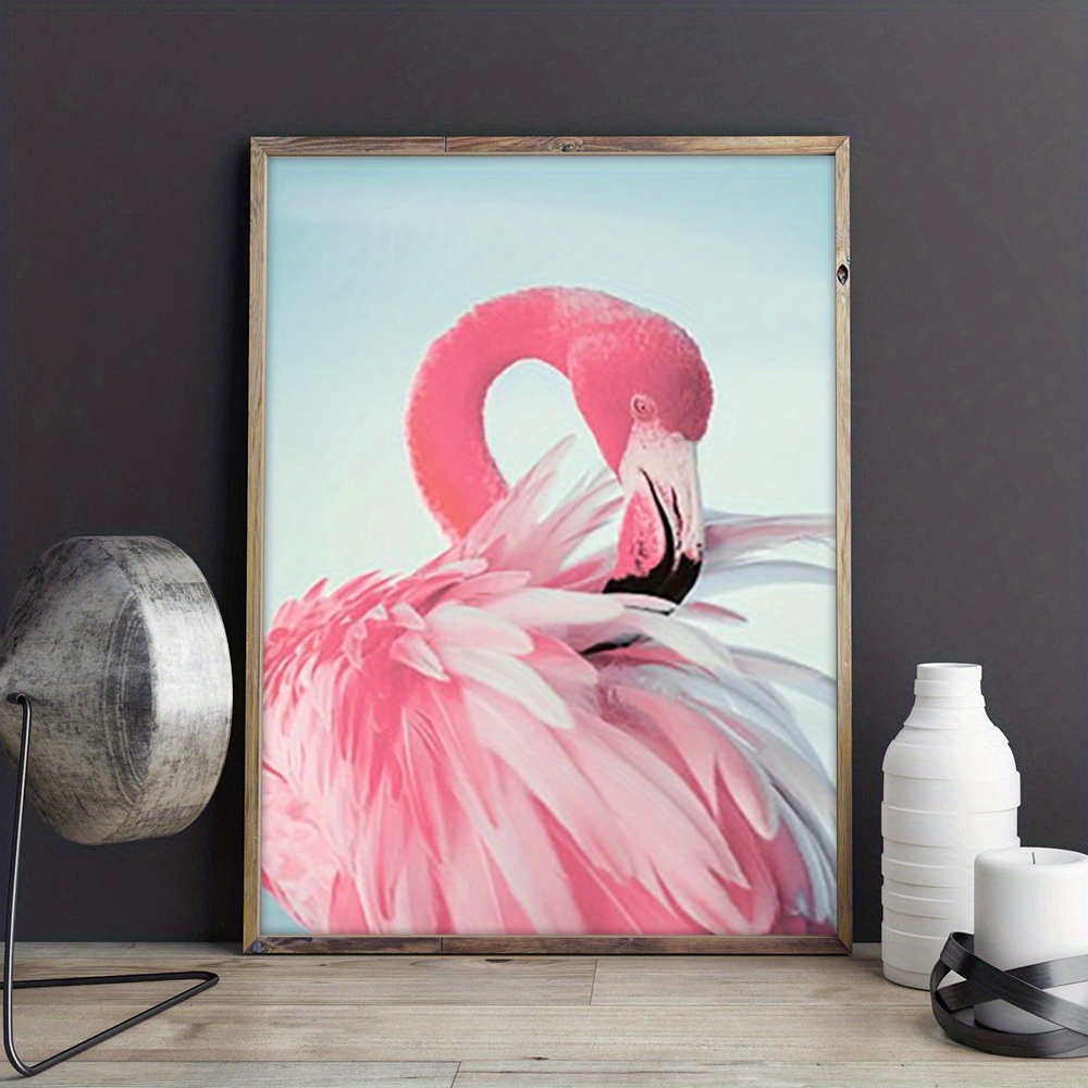 Flamingo Canvas Print Wall Art Text Poster - Temu Australia