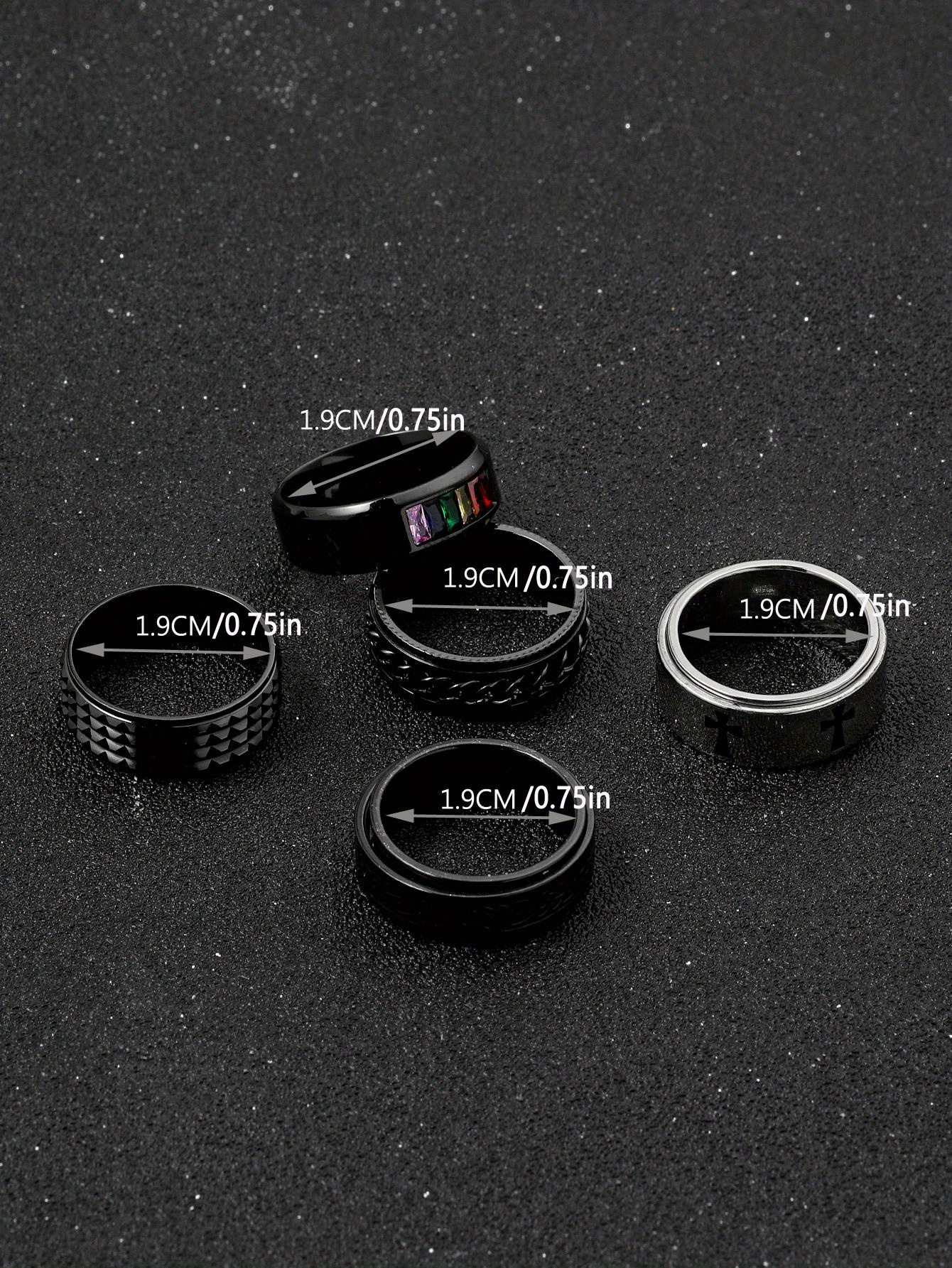 5pcs Moda Zirconia Anillos Geométricos Irregulares - Temu Mexico