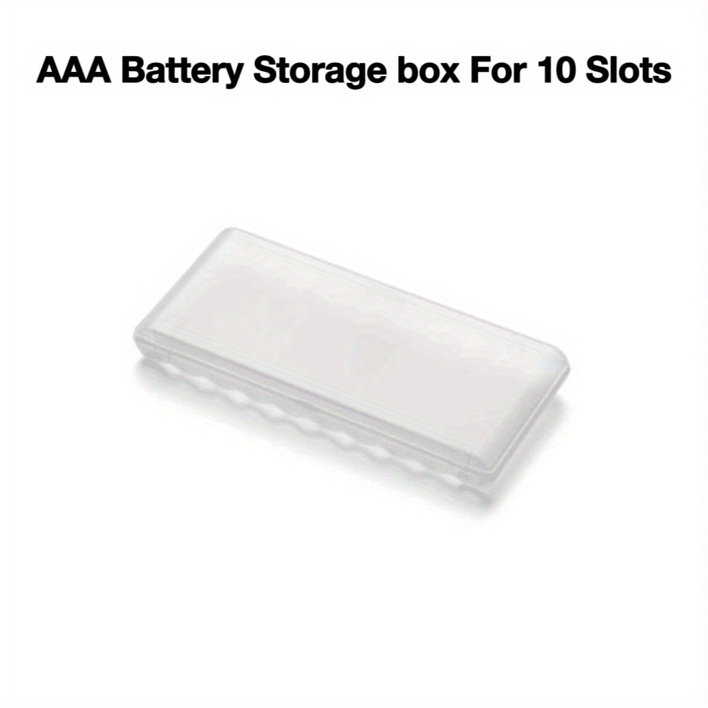 10 Slots Transparent Plastic Battery Storage Box - Temu Australia