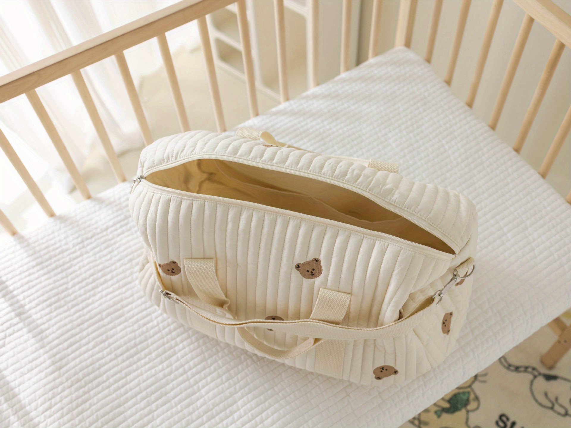 Quilted Embroidered Bear Rabbit Bag - Temu Canada
