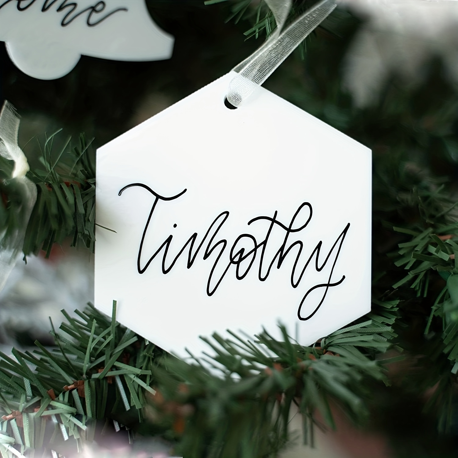 Acrylic Christmas Ornament White 4 Classic Blank Christmas - Temu