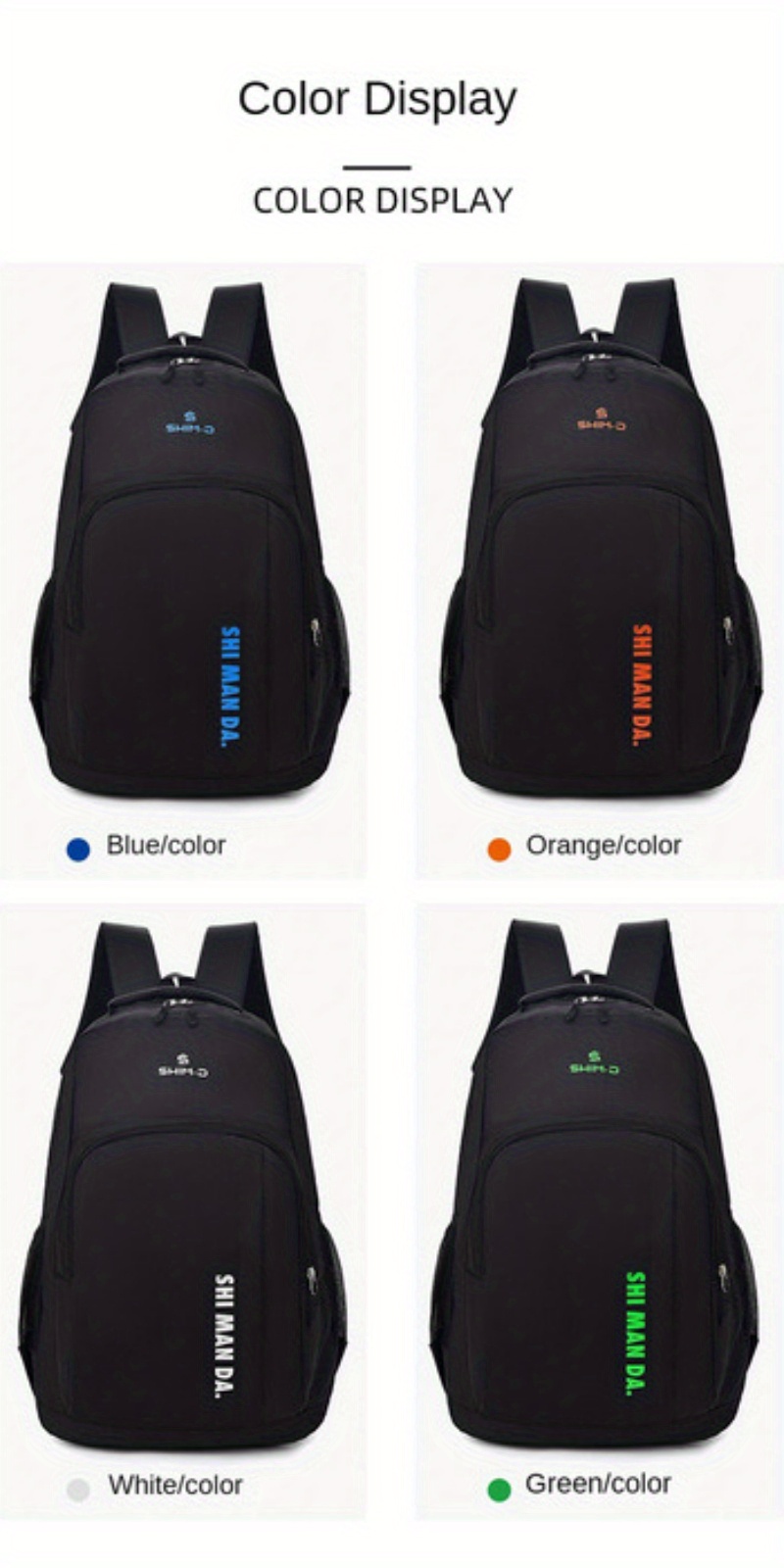 Simple Large Capacity Casual Backpack Middle School High - Temu Australia