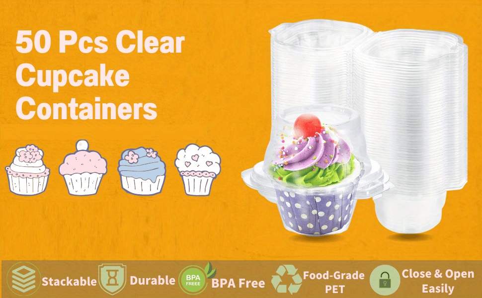 Cupcake Boxes Plastic Clear Cupcake Containers - Temu