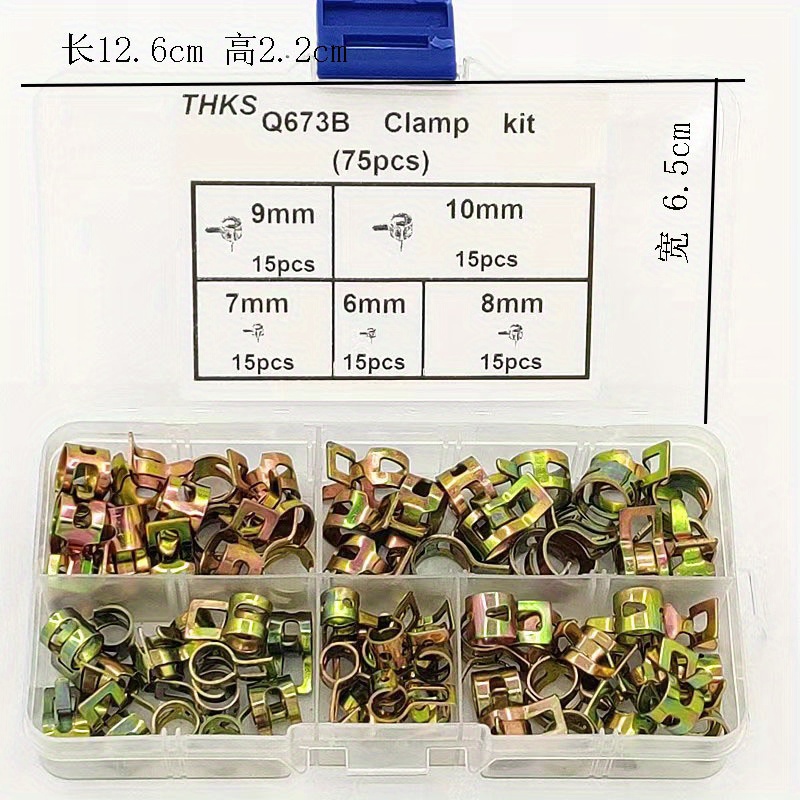 75 Stück / Box 6 10mm Elastische Klemmschelle - Temu Germany