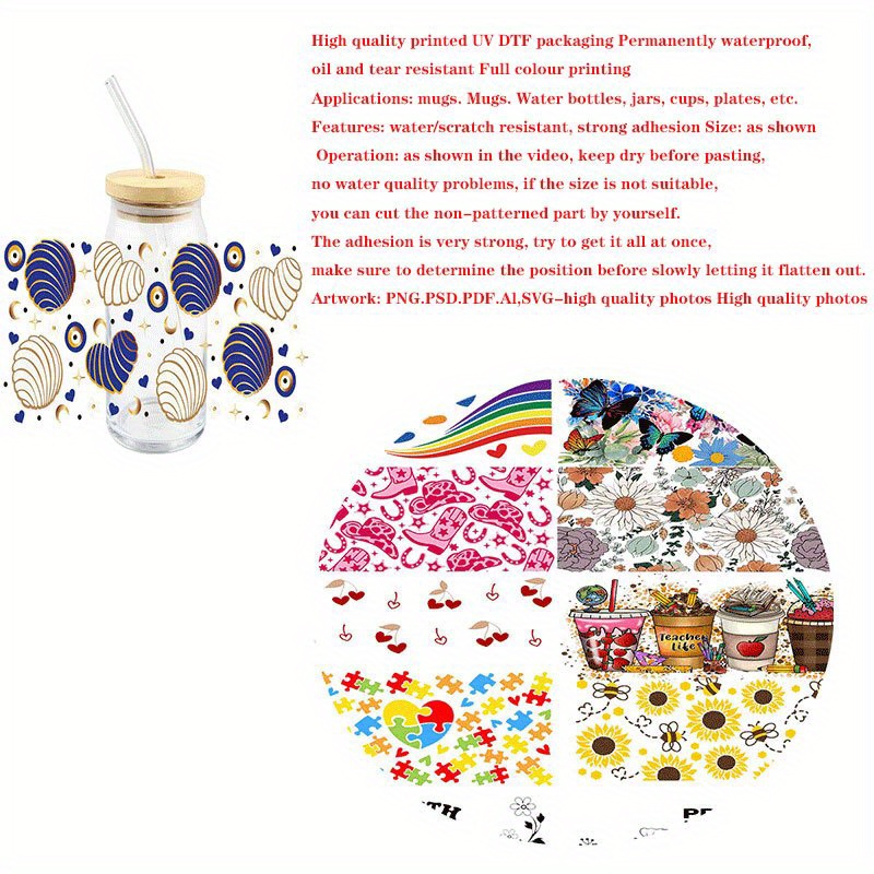 Diy Waterproof Butterfly Sticker Glass Cups - Temu