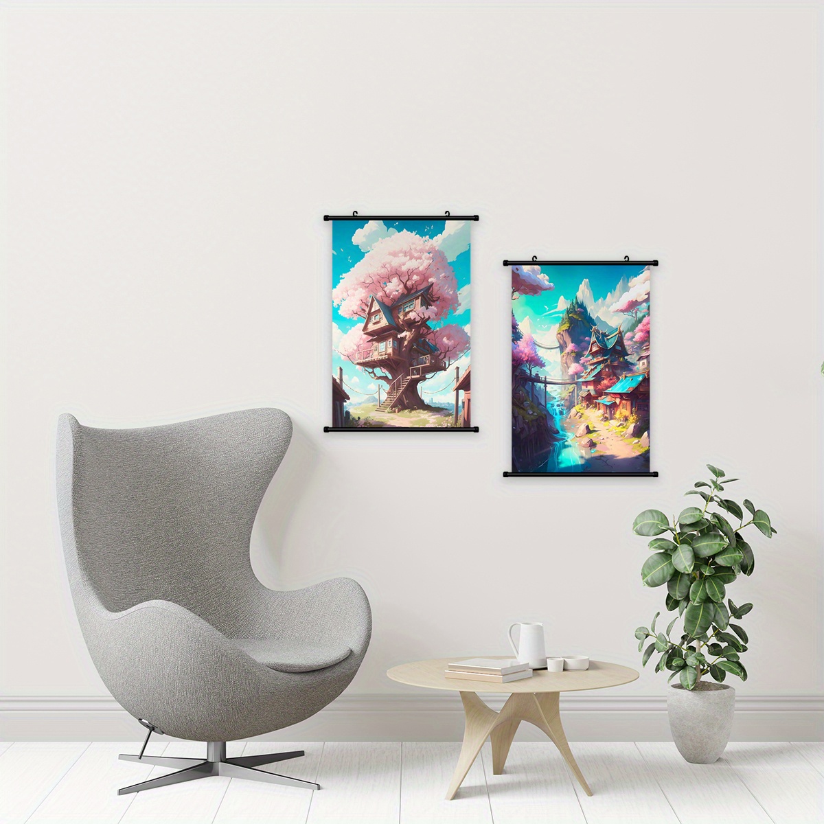 Canvas Anime Landscape Pictures Modern Painting Print - Temu Canada