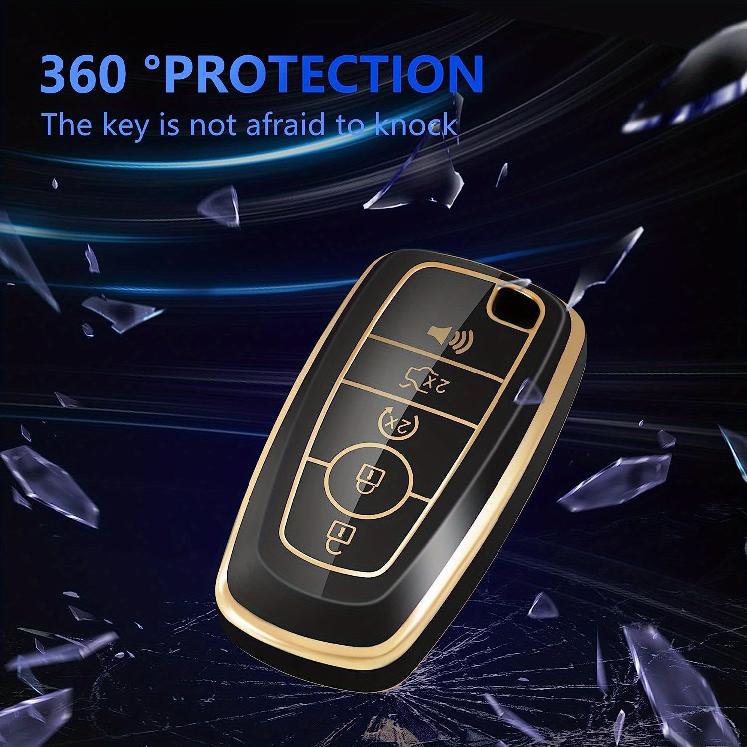 Ford Key Fob Cover Keychain Tpu Key Case Full Protector - Temu Canada