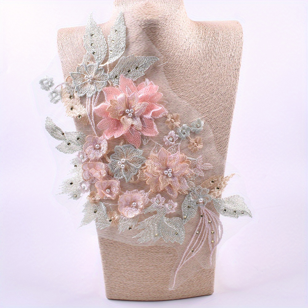 Orange Lace Embroidery Cloth Sticker Three - Temu Netherlands