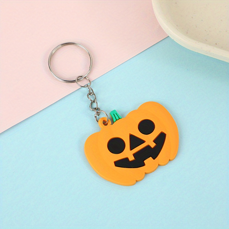 1pc 6pcs Creative Cartoon Pumpkin Ghost Keychain Personality Trend ...