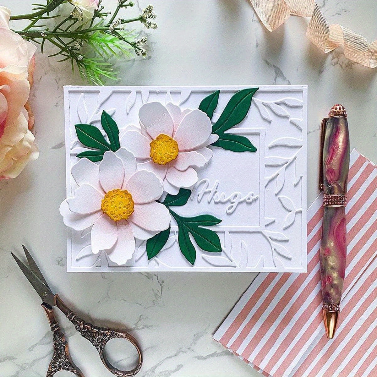 Metal Cutting Dies Suitable Diy Greeting Card Hand Account - Temu Norway