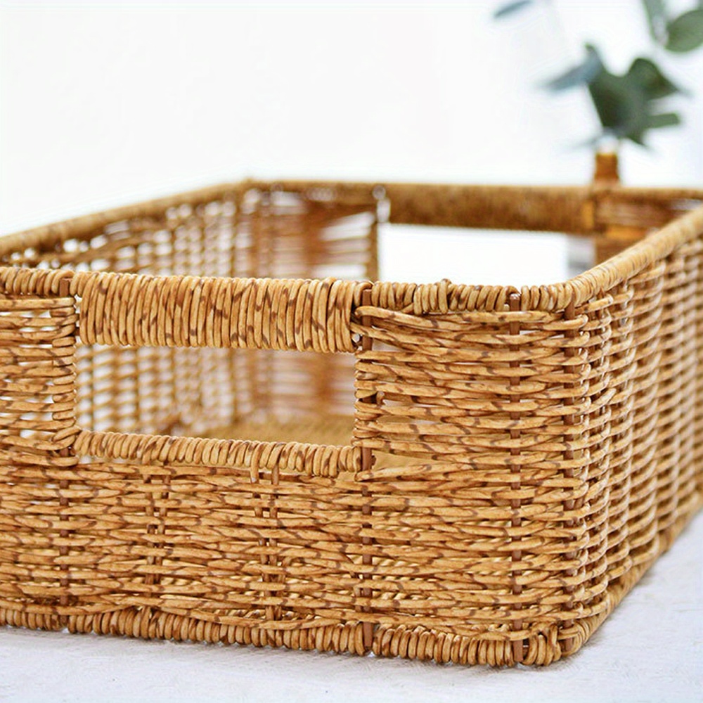 Minimalist Woven Tray Storage Basket Snacks - Temu United